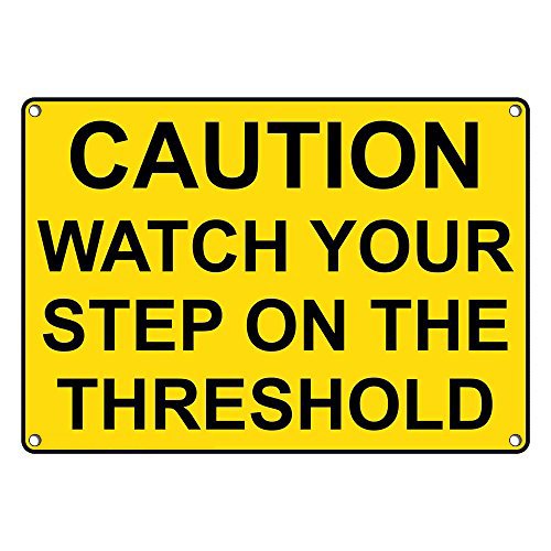 Amazon.com: Weatherproof Plastic Caution Watch Your Step On The ...