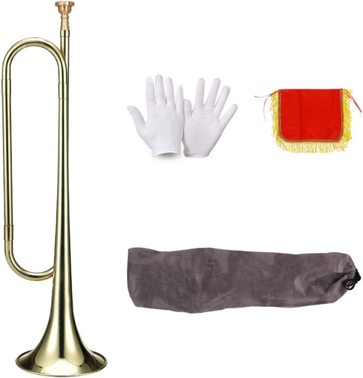 Amazon.com - TSTS Beginners Brass C Bugle Call Gold-Plated Silver ...