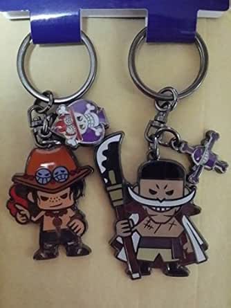 Amazon.co.jp: Generic Keychain Ace & Whitebeard Set USJ Universal Jump ...