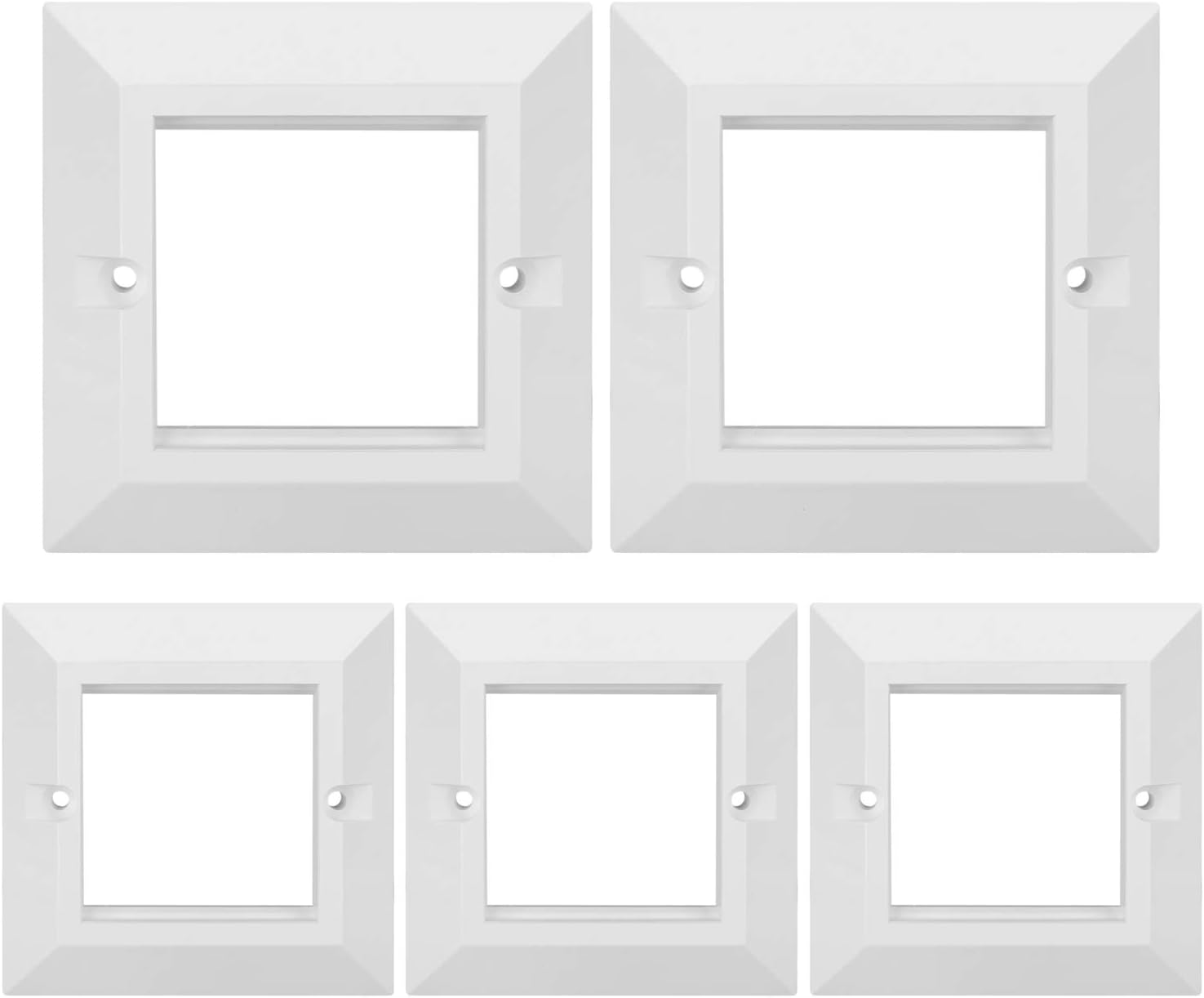 TNP 5 Pack Blank Modular Faceplate, Wall Socket Plate – 2 Port Keystone ...