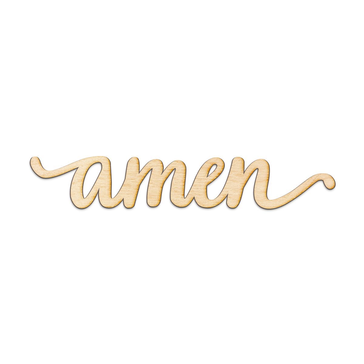 Amazon.com: Woodums – Amen Script Wooden Wall Art Decor, Wall ...