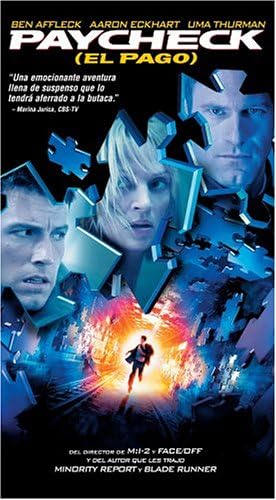 Amazon.com: Paycheck [VHS] : Ben Affleck, Aaron Eckhart, Uma Thurman ...