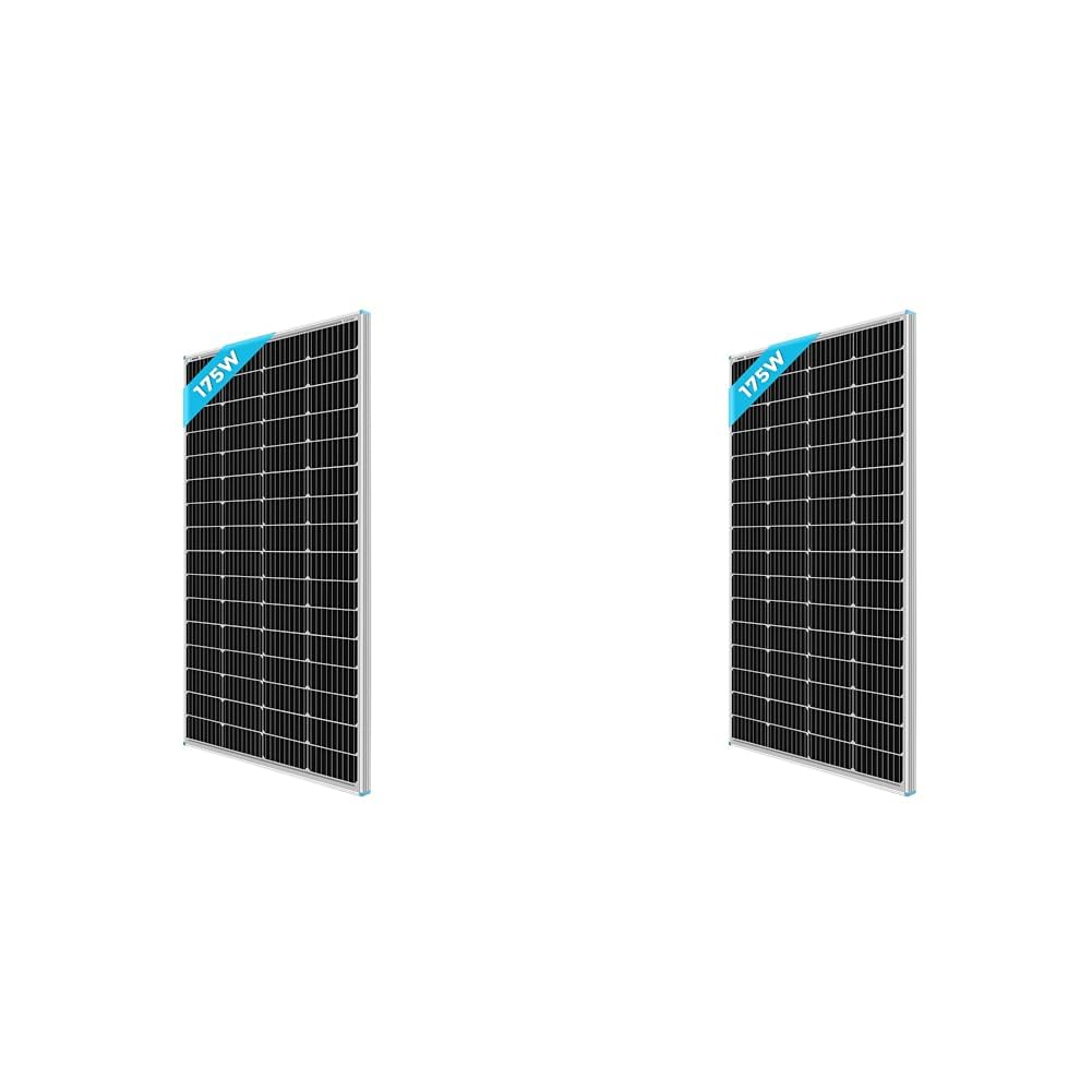 Renogy 175W Solar Panel, 12V Monocrystalline Solar Panel PV Array Solar ...