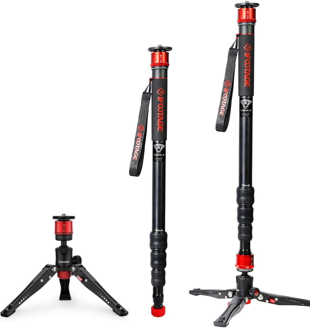 Amazon.com : Manfrotto XPRO Monopod+ 4-Section Aluminum Monopod with ...
