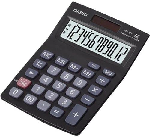 Casio MX-12V 12 Digit Desk Calculator : Amazon.co.uk: Stationery ...