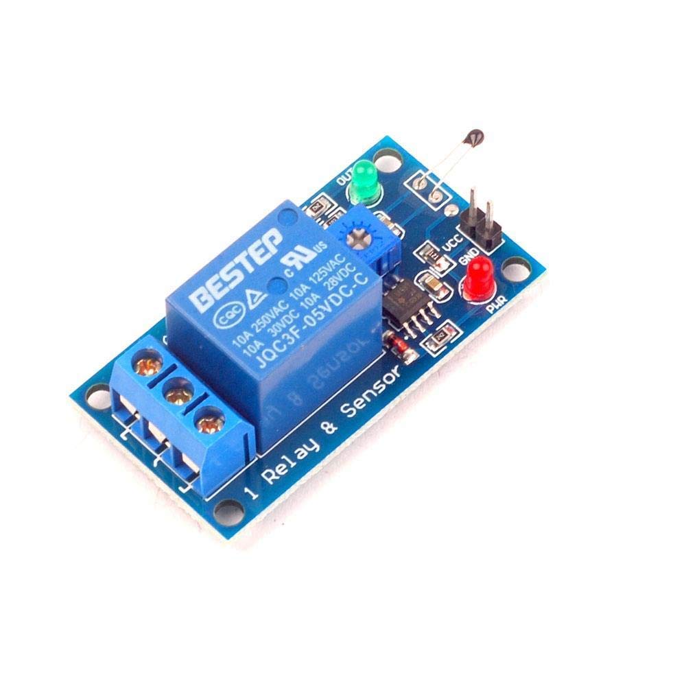 Rees52 5v 12v 1 Channel Relay Module Thermistor Temperature Sensor ...