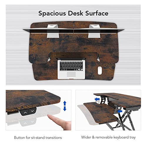 Snapklik.com : Electric Standing Desk Converter, 36 Height Adjustable ...