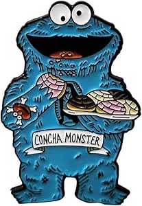 Amazon.com: Concha Monster Cookie Monster Enamel Lapel Pin : Clothing ...