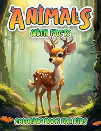 Animals With Facts Coloring Book For Kids: Myers, Denitra ...