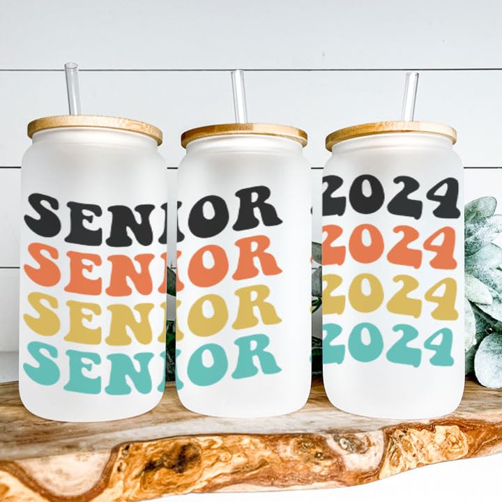 Amazon.com: Class of 2024 16 oz Libby Glass Can Tumbler with Lid and ...