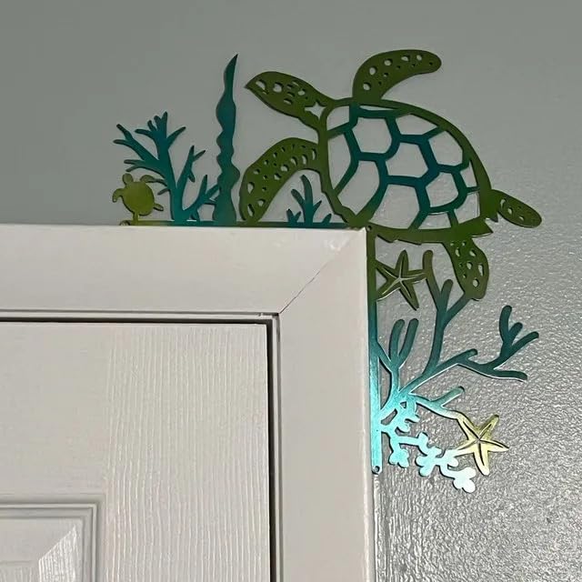 Amazon.com: KUSIAPA Sea Turtle Door Frame Decoration,Turtle Door Sitter ...