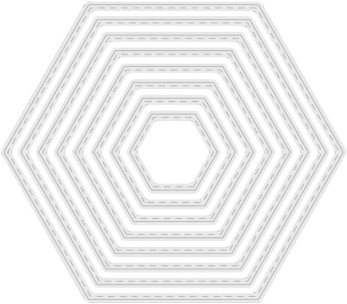Amazon.com : Hexagon Background Die Cut for Card Making, Hexagon Metal ...