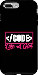Amazon.com: iPhone 7 Plus/8 Plus Code Like A Girl Programming Coder Programmer Case : Cell ...