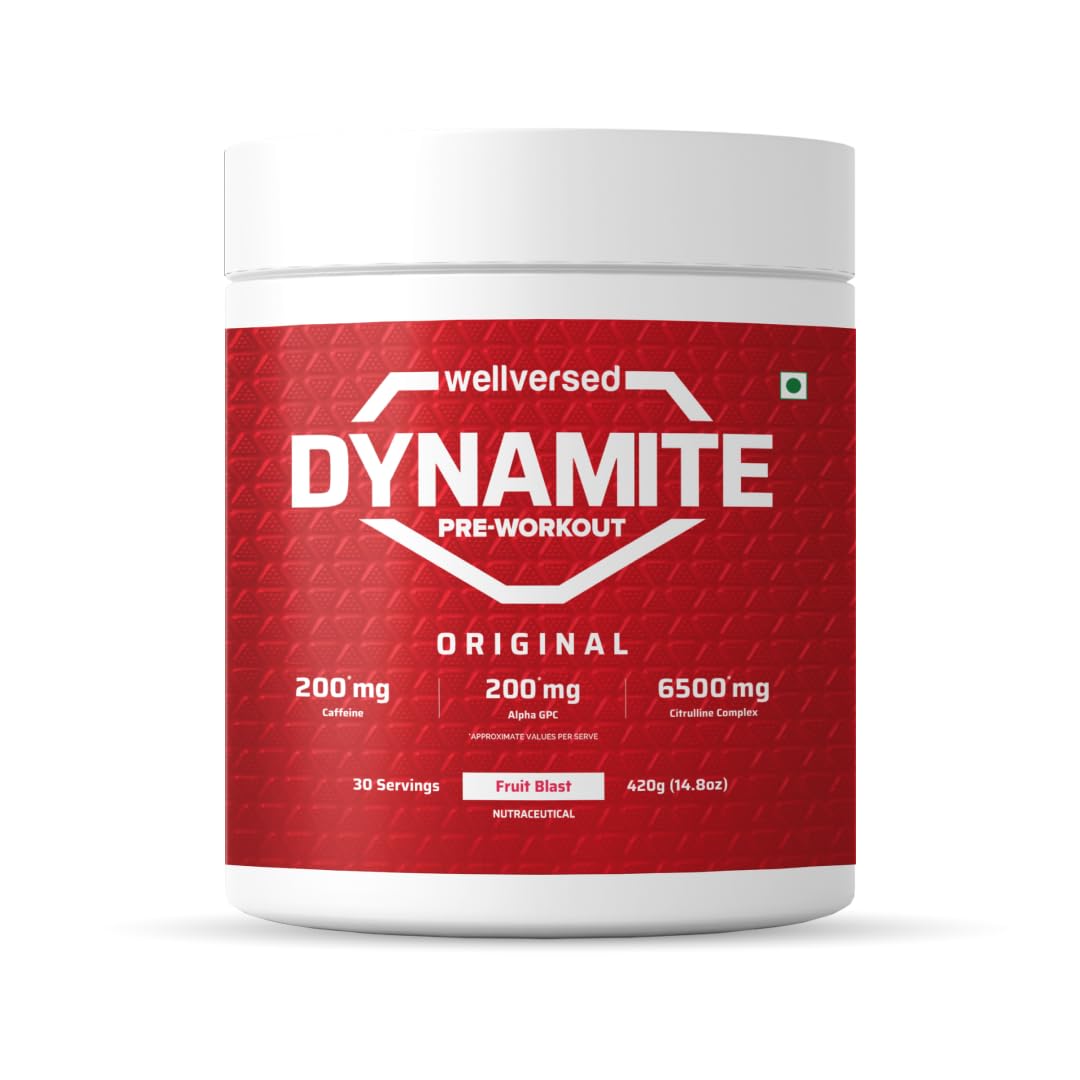 Dynamite Pre-Workout (420g, 30 Servings) | Fruit Blast | Pre-Workout ...