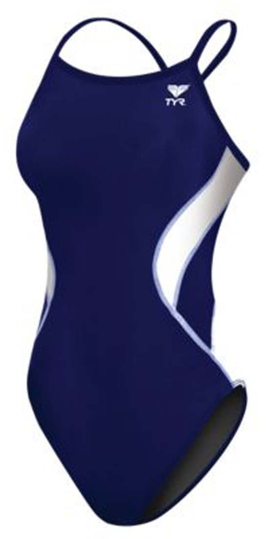 TYR Adult Alliance Diamond Back Splice Swimsuit Navy/White 36 for sale ...