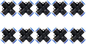 Zivisk Air Push Quick Fittings, 10Pcs Pneumatic Connectors Push to ...