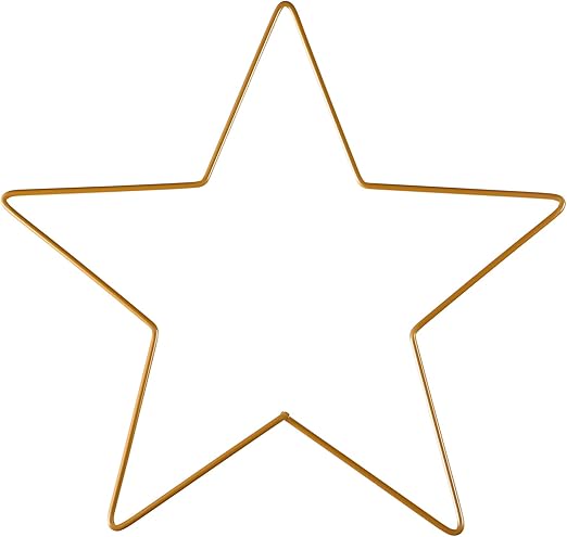 Veemoon Christmas Star Wreath Frame Iron Star Wire Wreath Form Xmas ...