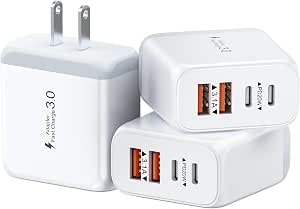 Amazon.com: 40W USB C Charger Block, 3 Pack 4-Ports Type C Fast ...