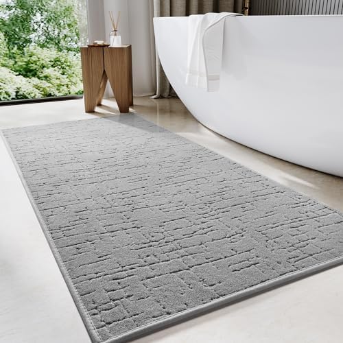 TCHDIO Bath Mat Super Absorbent-Quick Dry Bathroom Mat-Extra Soft ...