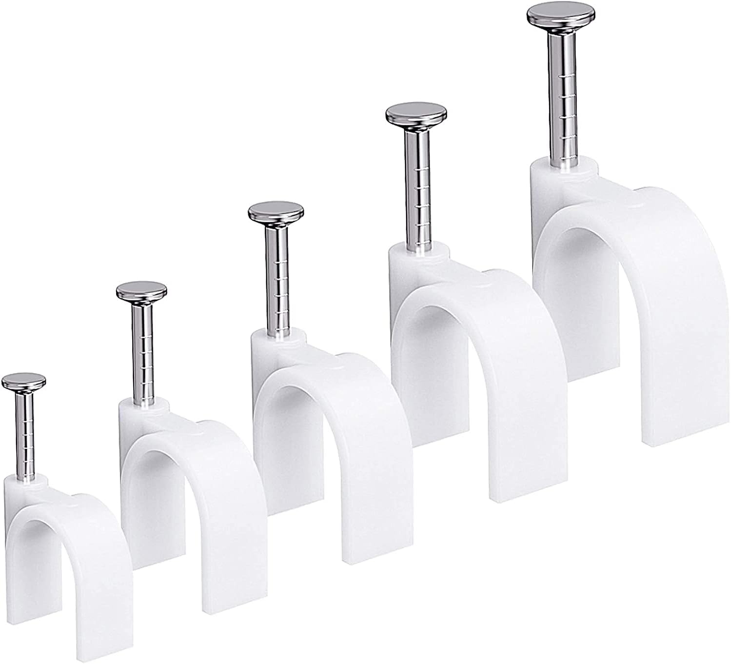 MNODWLOF Cable Clips 10mm - Cord Clips for Wall, 100 Pcs - White Cable ...