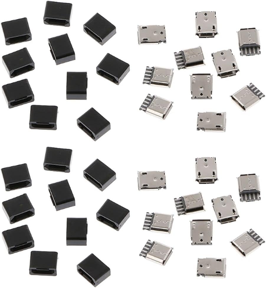 Amazon.com: chenyang 50 Pack Micro USB DIY Connector Micro USB Type B ...