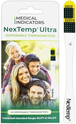 Amazon.com: NexTemp Ultra Disposable Thermometer (24-Pack, Fahrenheit ...