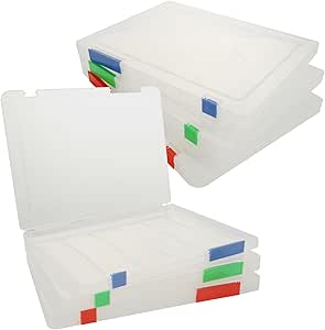 YAYODS 6PCS A4 Paper Storage Box, Clear A4 Plastic File Box, Waterproof ...