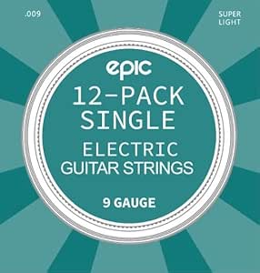 Amazon.com: 12-Pack .009 Gauge High E String Single Electric Guitar ...