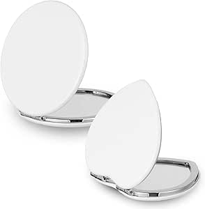 Amazon.com: Ymapinc Mini Compact Mirror, 2 Pack 1X/2X White Pocket ...