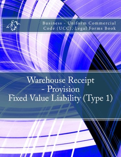Warehouse Receipt - Provision - Fixed Value Liability (Type 1 ...