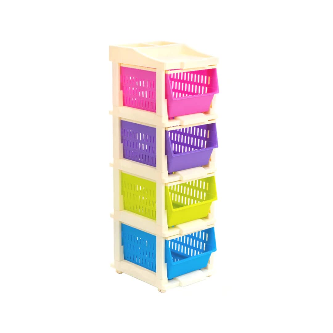 Suzec 4XL Plastic Modular Drawer System for Home, Office, Hospital ...