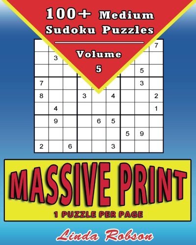 100+ Medium Sudoku Puzzles Volume 5: 100+ Medium Difficulty - Large ...