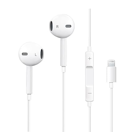 [Apple MFi Certified] Apple Headphones Wired Earbuds with Lightning ...