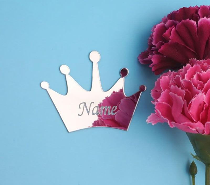 Amazon.com: Personalized Mirror Crown Wedding Tags,Engraved Custom ...