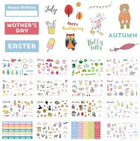 Amazon.com: Seasons & Holidays Planner Stickers Value Pack - 16 Sheets ...