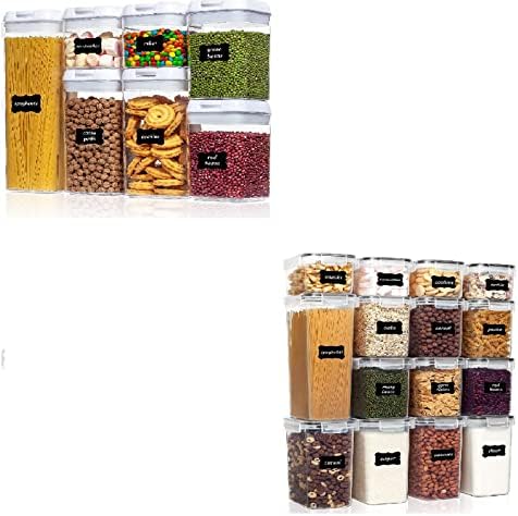 Amazon.com: Vtopmart Plastic Cereal Containers bundle of Airtight Food ...