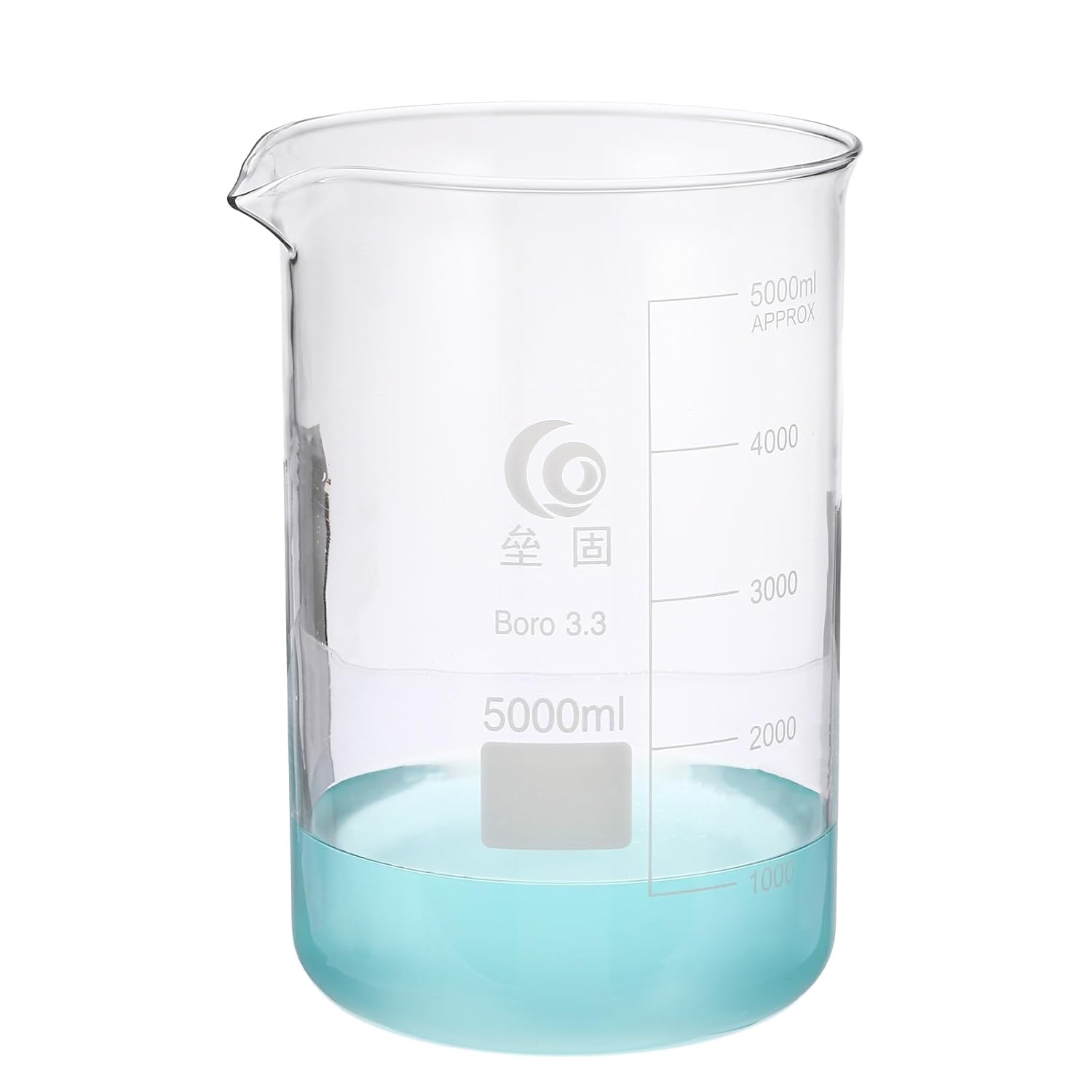 Amazon.com: PATIKIL 5000ml Low Form Glass Beaker, 1Pcs 3.3 Borosilicate ...