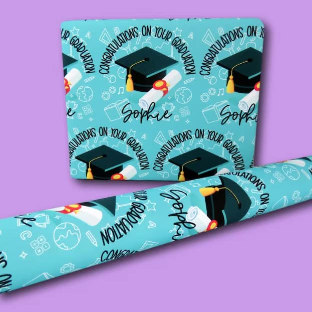 Graduation Gift Wrap | Leavers wrapping paper | Personalised wrap ...