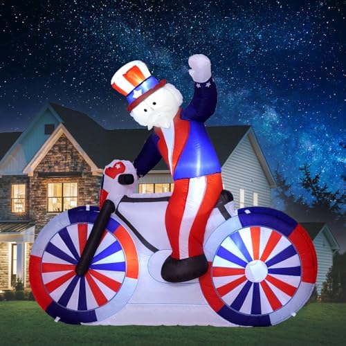 Amazon.com: BLOWOUT FUN 4th of July Decorations 6 FT Inflatable Uncle ...