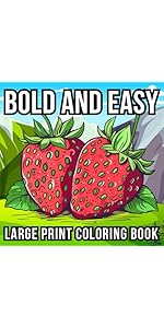 Amazon.com: Bold and Easy Large Print Coloring Book: 51 Big and Simple ...