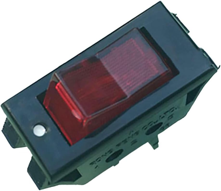 LICHIFIT RF-1001 Rocker Switch 3 Pins 2 Positions 10A 250VAC Switch with Red Light Button for ...
