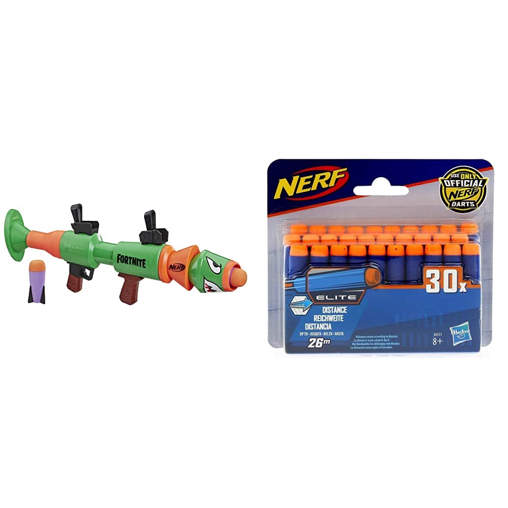 Nerf Fortnite RL Blaster Fires Foam Rockets, Includes 2 Official Nerf ...