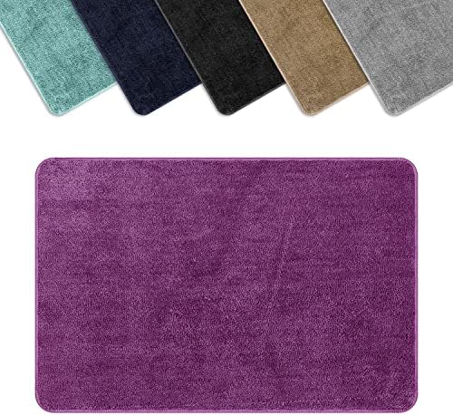 Vinsani Bath Mat Non Slip Bathroom Mat Thickened Fluffy Microfiber ...