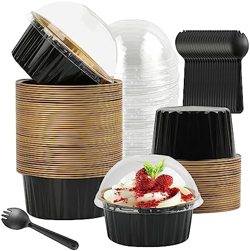 Amazon.com: Mini Aluminum Foil Cupcake Baking Cups with Lids (40pcs ...