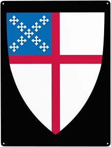 Amazon.com: Episcopal Church Flag Metal Signs Metal Wall Art Decor Yard ...