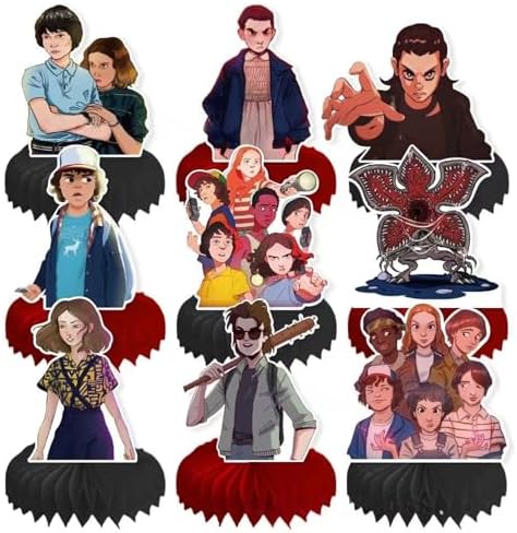 Amazon.com: 9 Pcs TV Series Theme Party Decorations, Anime Characters ...