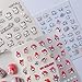 Amazon.com: Akutoer 5D Nail Art Stickers, Kawaii Anime Self-Adhesive ...