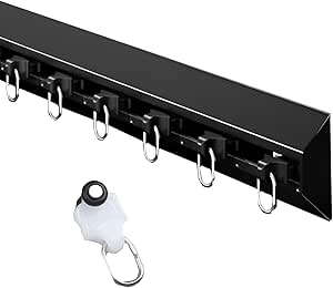 Amazon.com: V-shaped Ultra-thin Curtain Track, Ceiling Mount Curtain ...