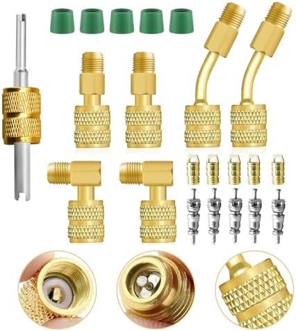 Amazon.com: R410A Adapter Kit, Mini Split Adapter 5/16 to 1/4 Coupler ...