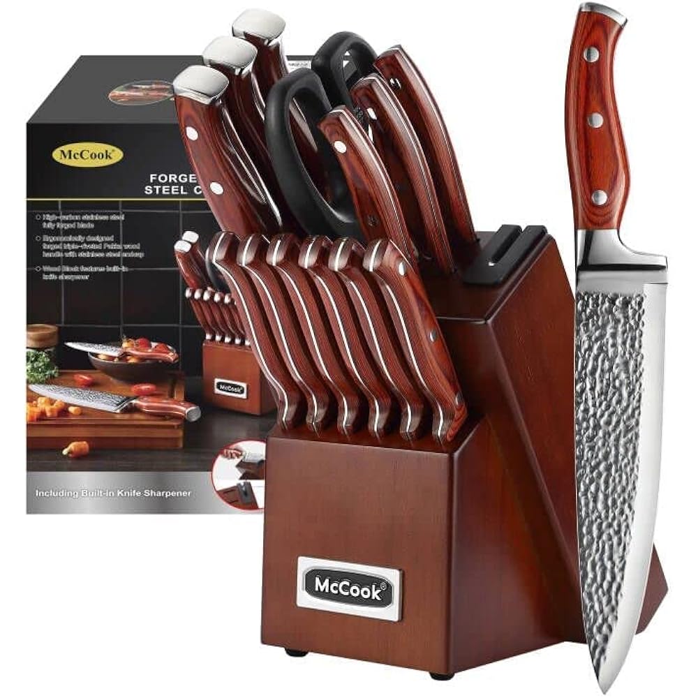 $31/mo - Finance McCook® Knife Sets,Stainless Steel Kitchen Knife Block ...